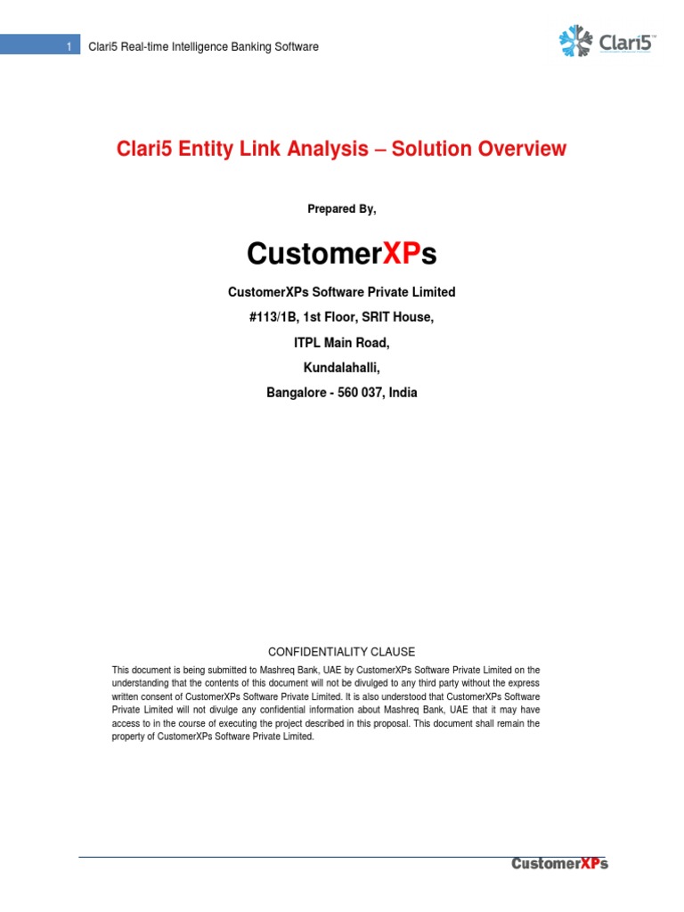 Clari5 Entity Link Analysis Solution v1.0 | PDF | Financial Transaction ...