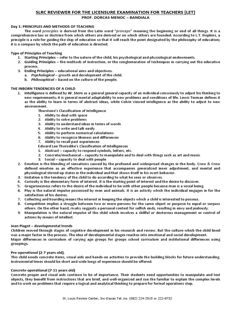 SLRC Teaching Principles Overview | PDF | Learning Styles | Learning