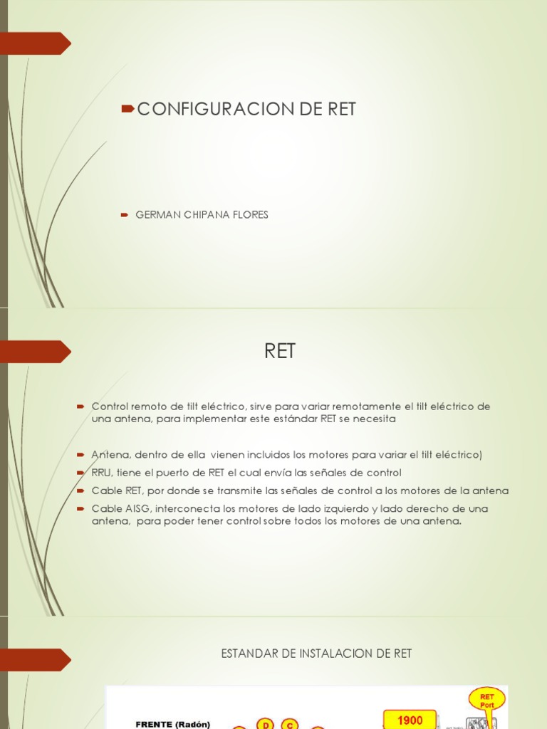 Configuración de Ret | PDF | Antena (Radio) | Áreas de informática