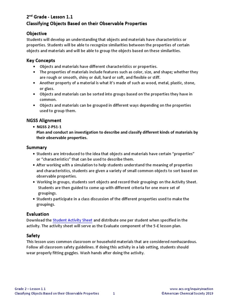 g2 l1.1 Classifying Objects PDF | PDF | Homework | Shape
