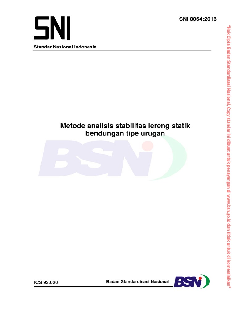 Sni 8064 2016 PDF | PDF