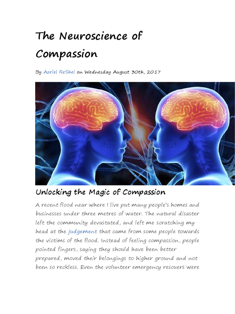 The Neuroscience of Compassion | PDF | Empathy | Psychopathy