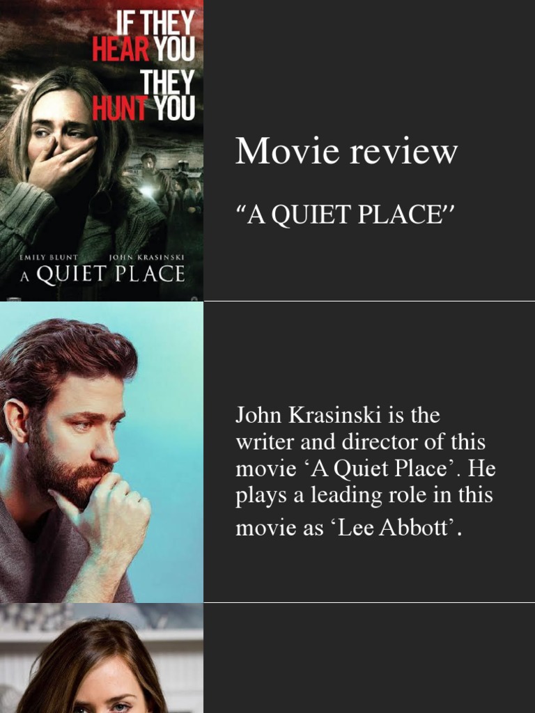 Movie Review: "A Quiet Place'' | PDF