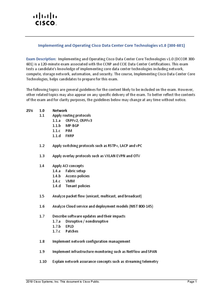 300 601 Dccor | PDF | Data Center | Computer Network