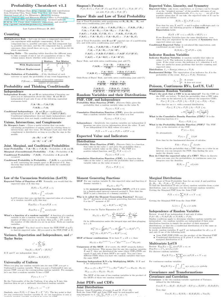 Bayes' Rule and Law of Total Probability: C C C C C 1 2 3 | PDF | Probability Density Function ...