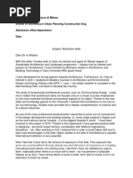 Sample Motivation Letter For Masters Degree Civil Engineering | PDF ...