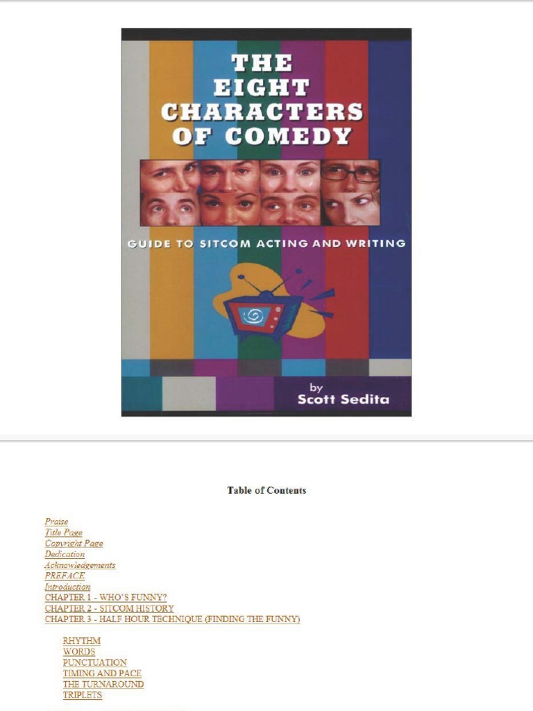 The Eight Characters of Comedy PDF | PDF | Art | Young Adult