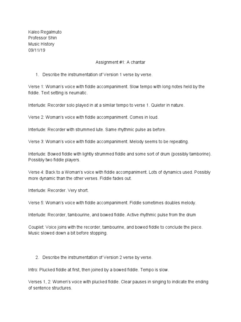 A Chantar | PDF | Song Structure | Violin