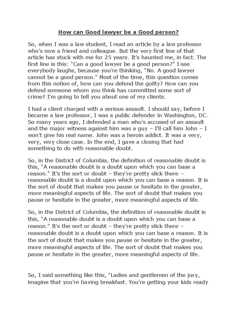 Ronald Sullivan-How Can A Good Lawyer Be A Good Person | Download Free ...