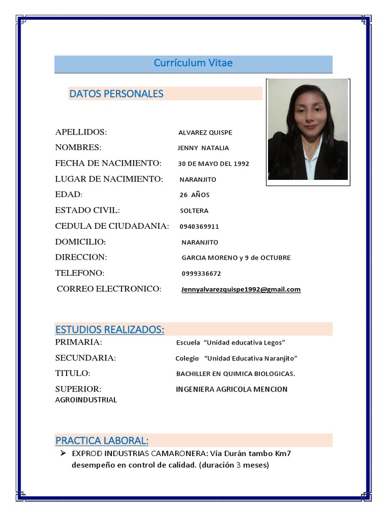 CURRICULUM Jenny 1 | PDF