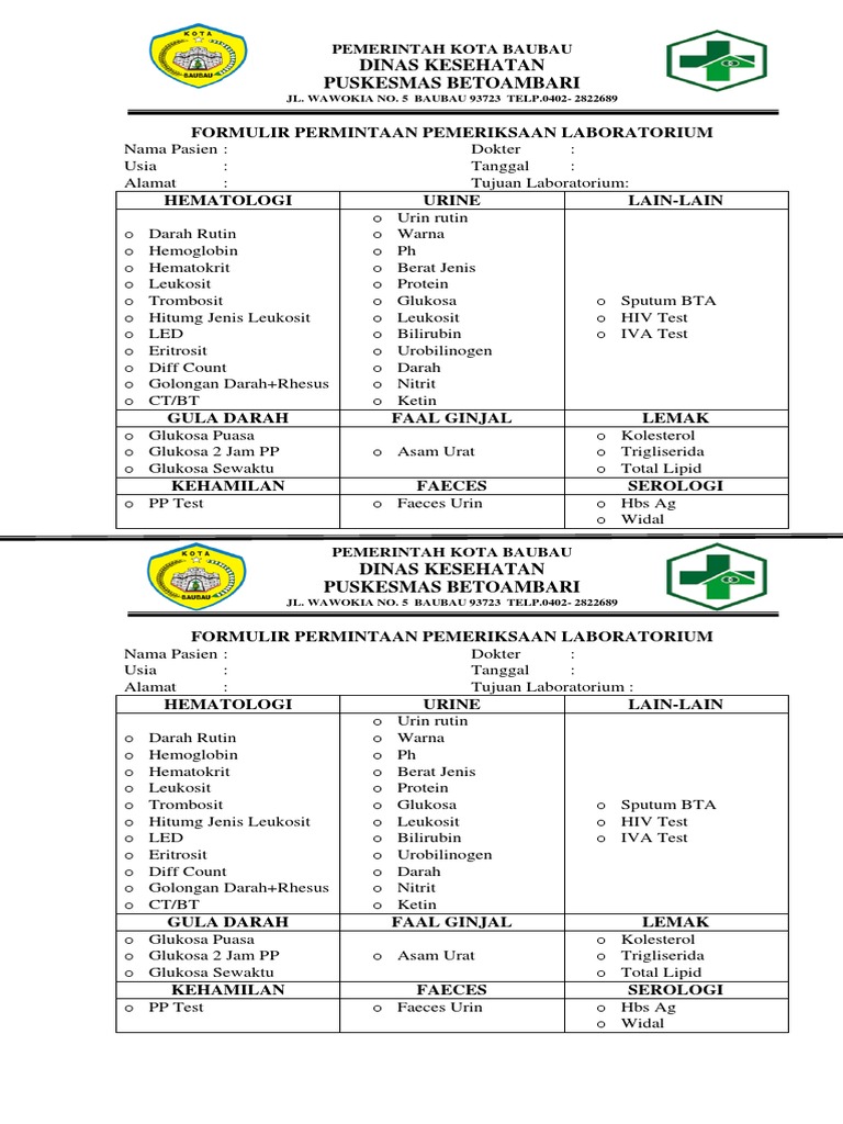 Blangko Lab 2018 | PDF