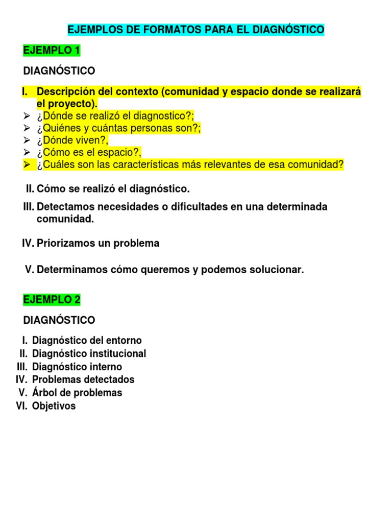 Ejemplos de Diagnostico y Justificacion | Institución | Plan de estudios