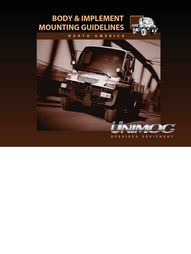 Unimog Body and Implement Mounting Guidelines | PDF | Transmission ...