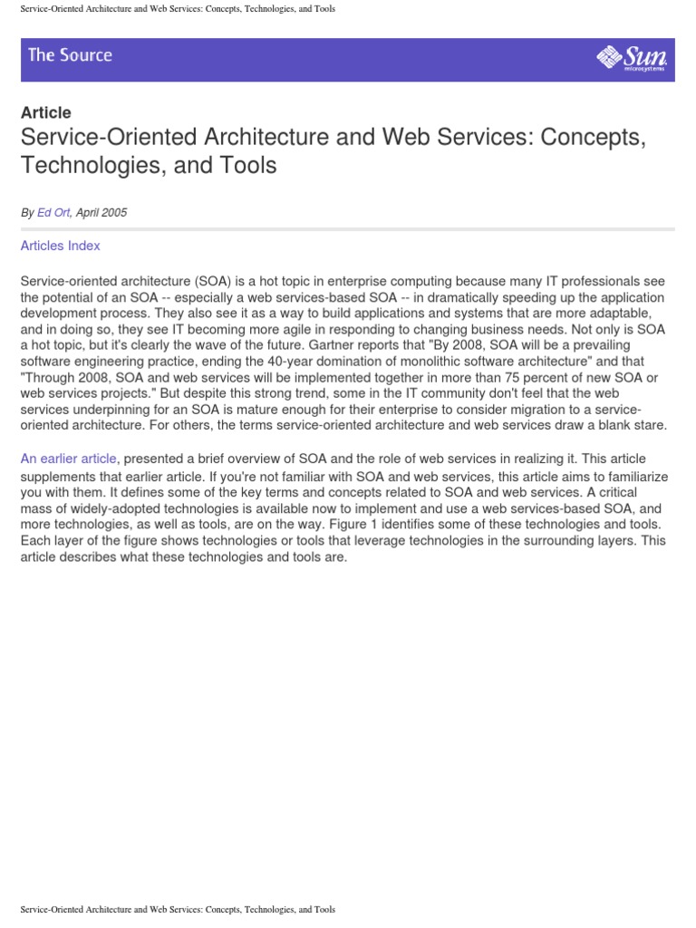 Service Oriented Architectures | PDF