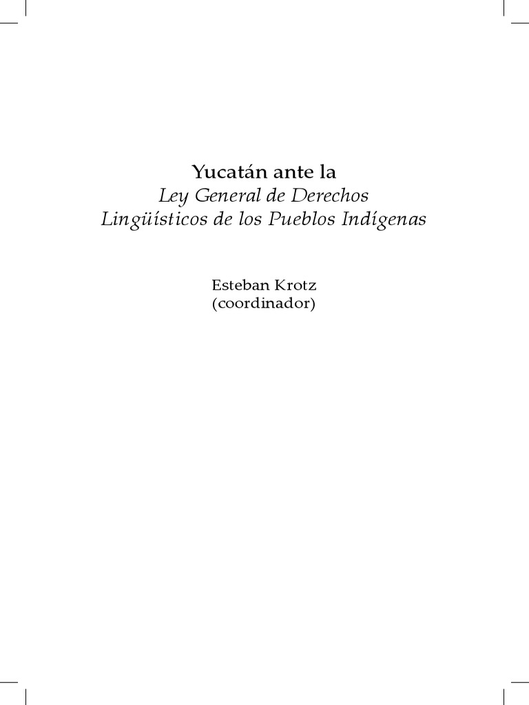 La Ley General de Derechos Linguisticos PDF | PDF | México | Multilingüismo