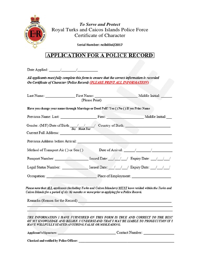 Online Police Record Application | PDF
