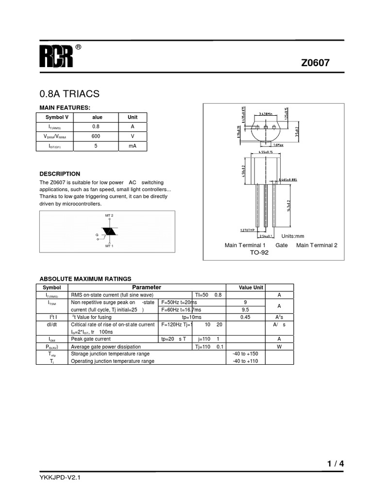 Datasheet PDF | PDF | Physical Quantities | Electronics