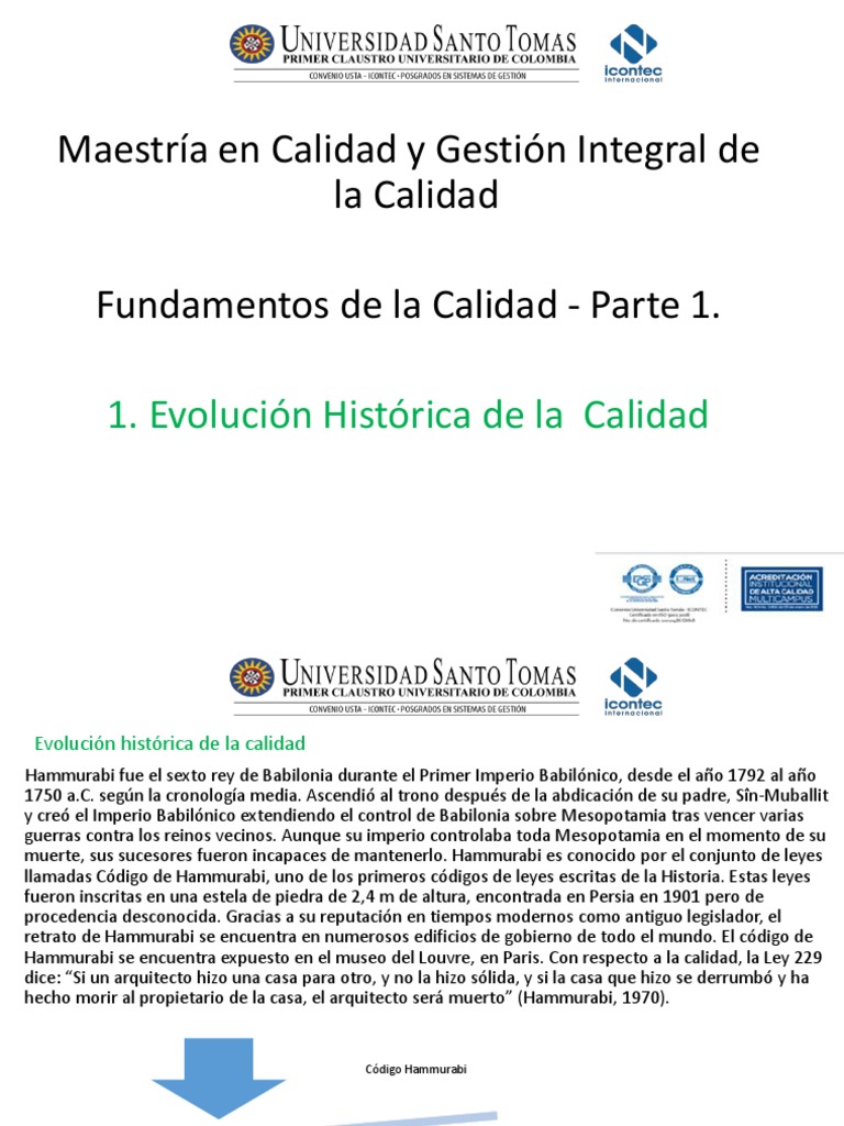 Evolución Histórica de La Calidad - PARTE 1 | Descargar gratis PDF | Hammurabi | Gestión de ...