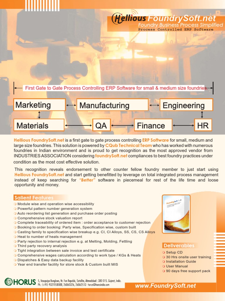 Foundry Brochure | PDF | Foundry | Enterprise Resource Planning Foundry Brochure | PDF | Foundry | Enterprise Resource Planning