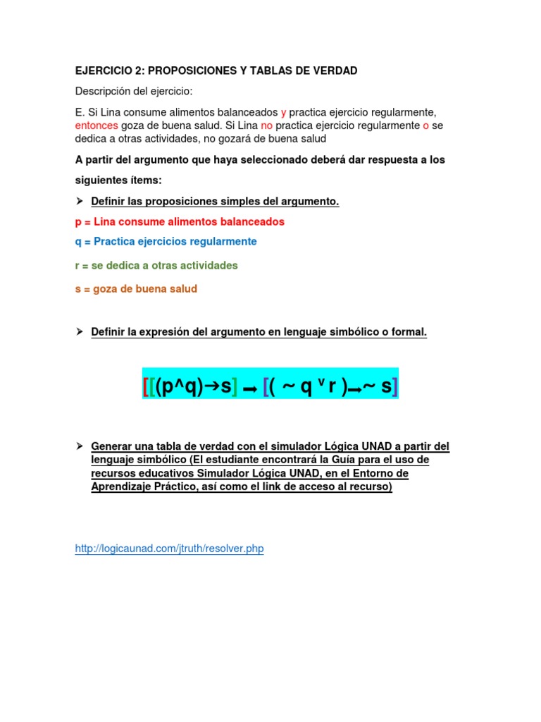 Proposiciones y Tabla de Verdad: Contradicción | PDF | Proposición | Argumento