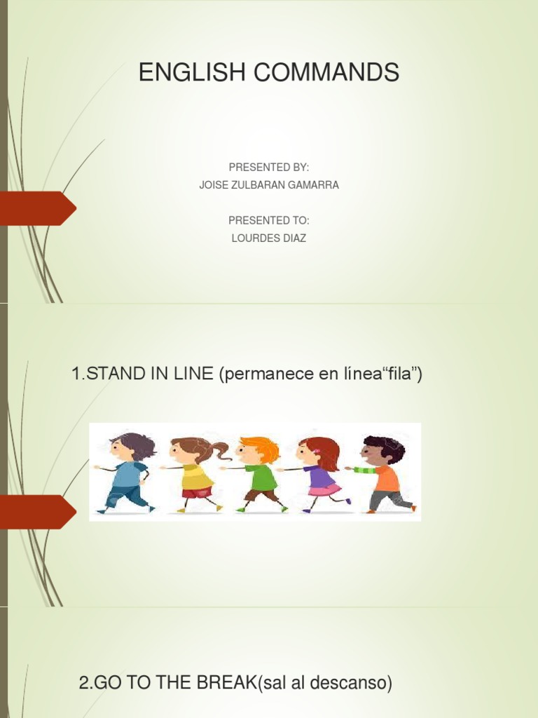 Comandos en Ingles | PDF