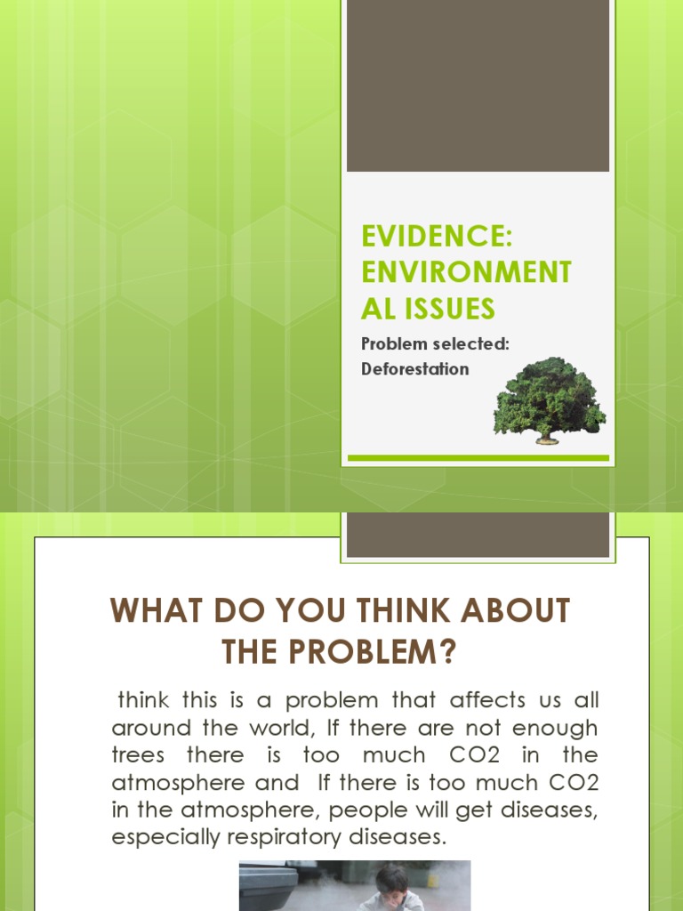 Evidence: Environment Al Issues: Problem Selected: Deforestation | PDF | Self-Improvement