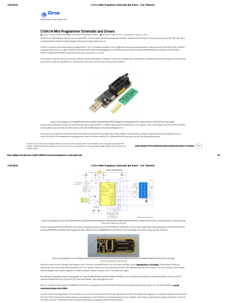 CH341A Mini Programmer Schematic and Drivers One Transistor | PDF ...
