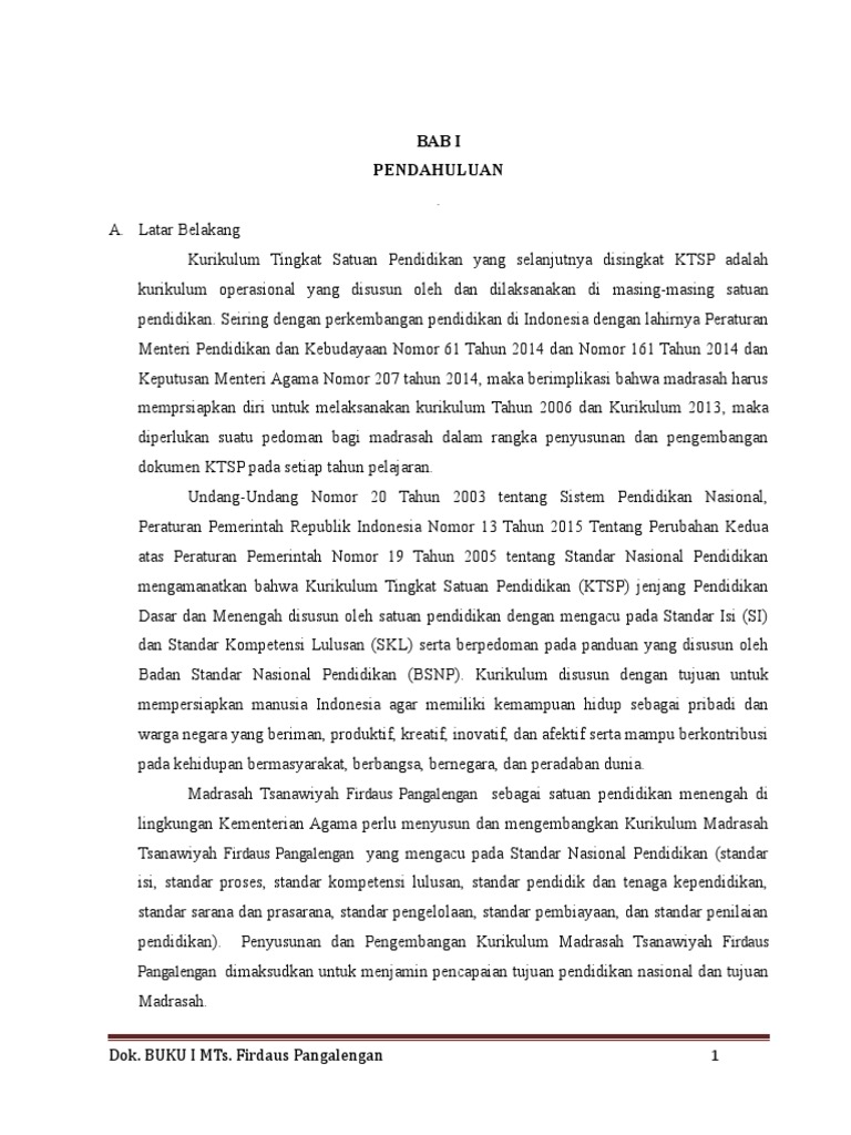 Draf Contoh Buku 1 Mts | PDF