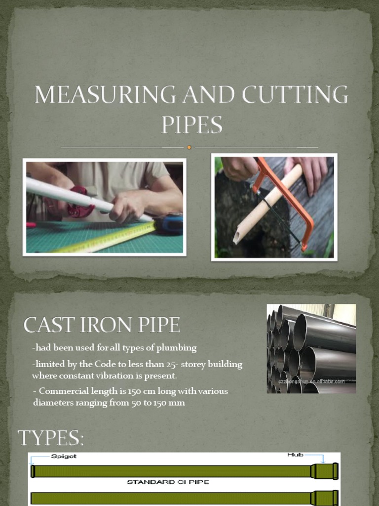 Measuring and Cutting Pipes | PDF | Plumbing | Pipe (Fluid Conveyance)