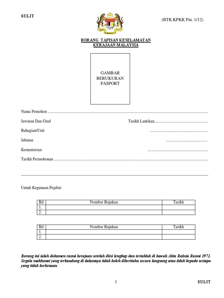 Borang Penting | PDF