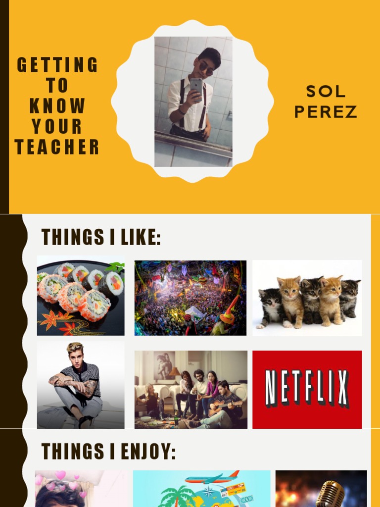 Getting To Know Your Teacher | PDF