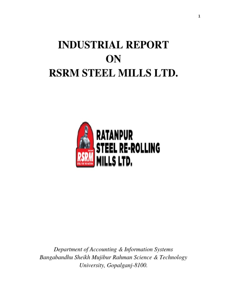 Industrial Report On Production Process of Steel Mills LTD: A Study On ...