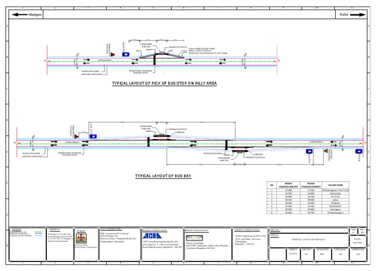 Bus Bay Design Layout Standards | PDF | Industrial Engineering | Civil ...
