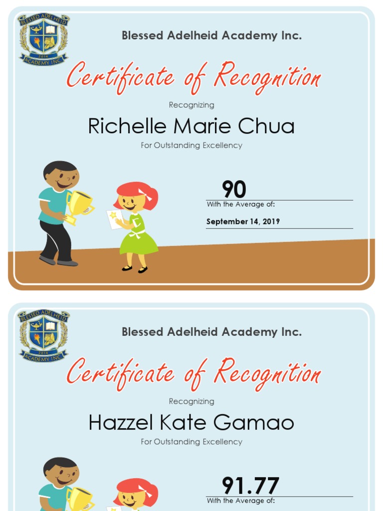 Certificate of Recognition | PDF