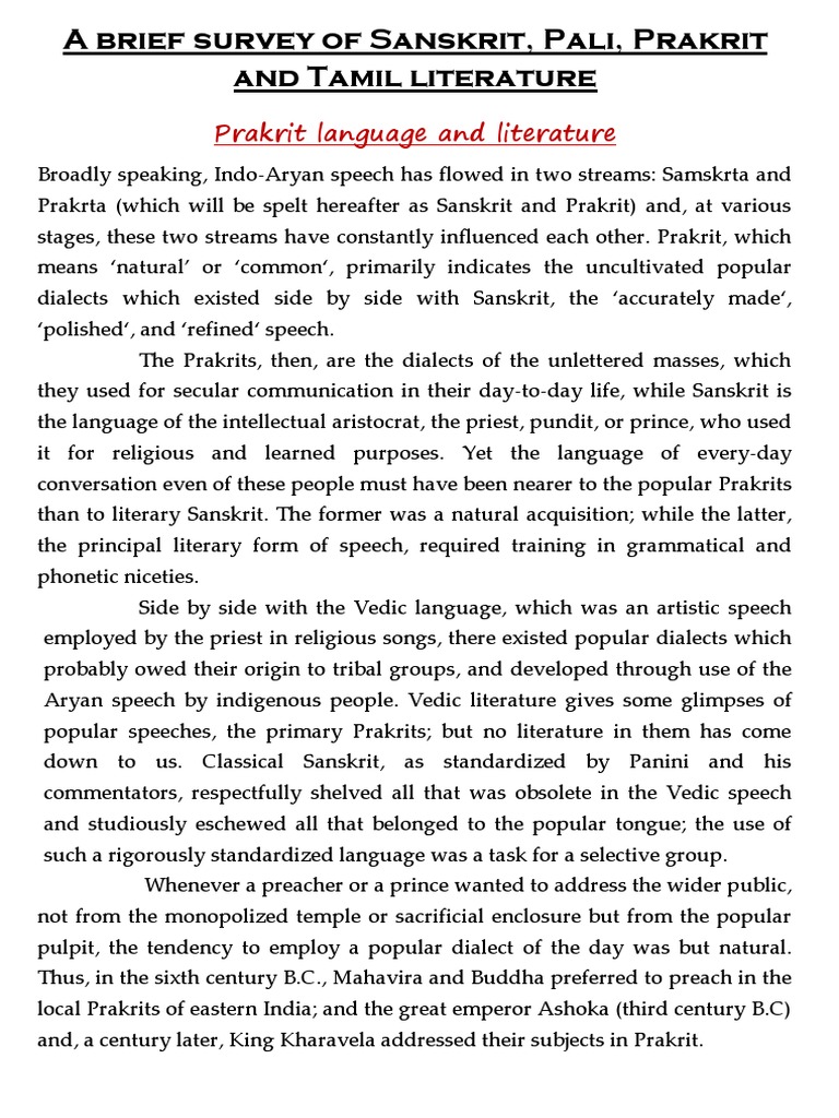 A Brief Survey of Sanskrit PDF | PDF | Buddhist Texts | Indian Religions