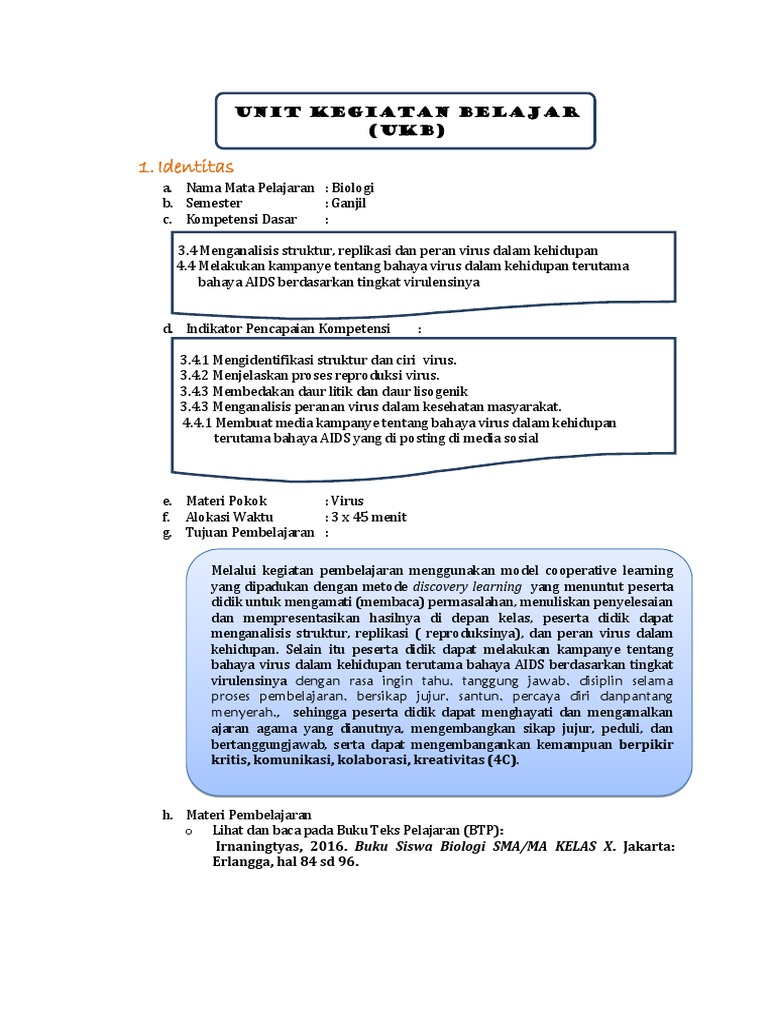 Ukb Bio. 3 - 3.4 Virus | PDF