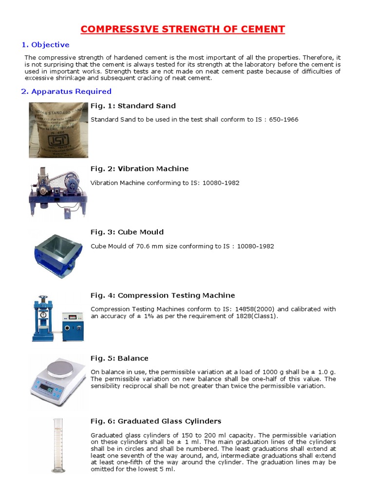Compressive Strength of Cement | PDF | Cement | Mortar (Masonry)
