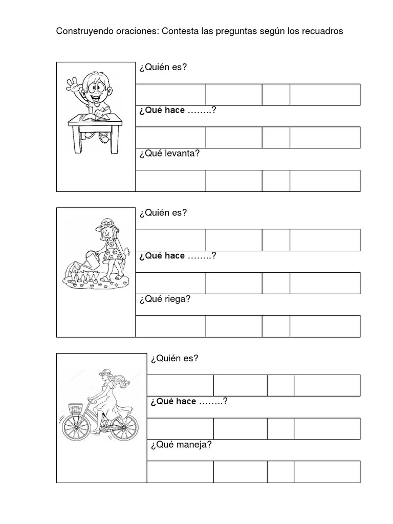 Ficha2 - Construyendo Oraciones | PDF