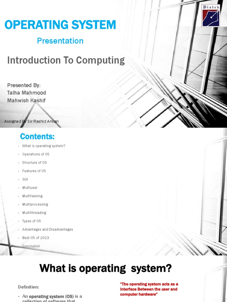 Presentation: Operating System | PDF | Operating System | Graphical ... Presentation: Operating System | PDF | Operating System | Graphical ...