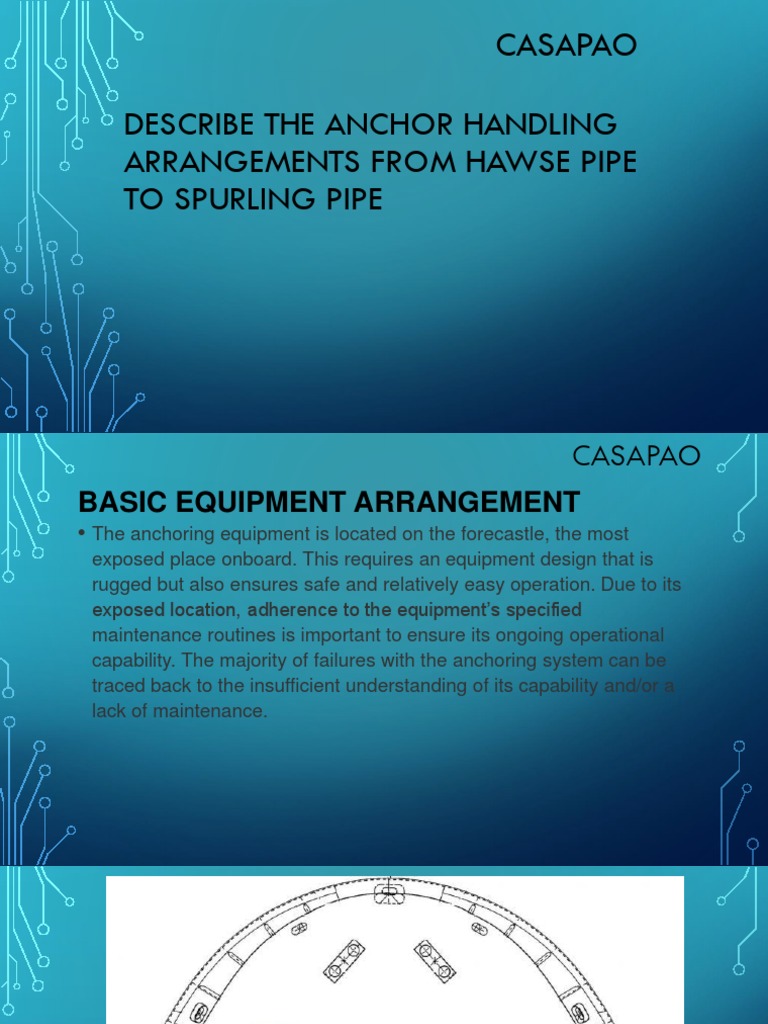 Describe The Anchor Handling Arrangements From Hawse Pipe To Spurling ...