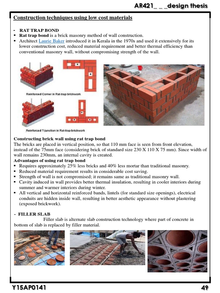 Const. Techniques Report | PDF | Masonry | Brick