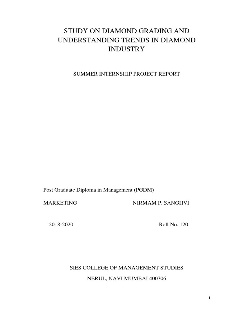 Study On Diamon Grading and Uderstanding New File | PDF | Gemstone ...