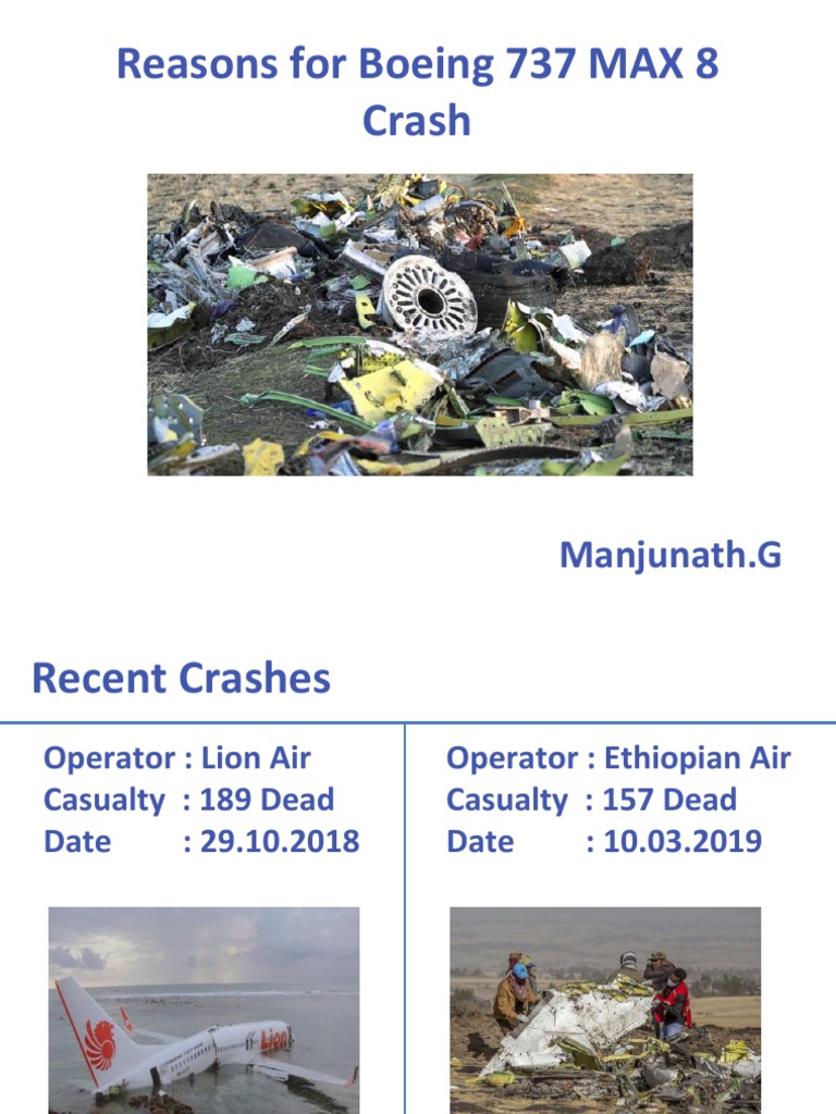Reasons For Boeing 737 MAX 8 Crash | PDF