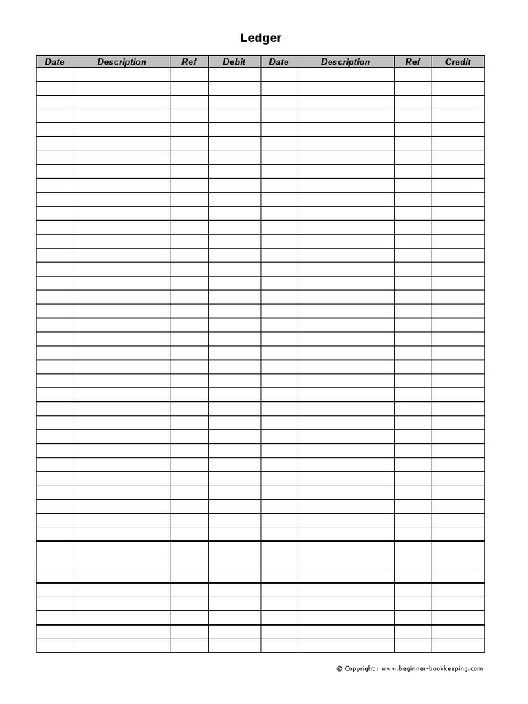 Debits and Credits T Ledger Form PDF | PDF