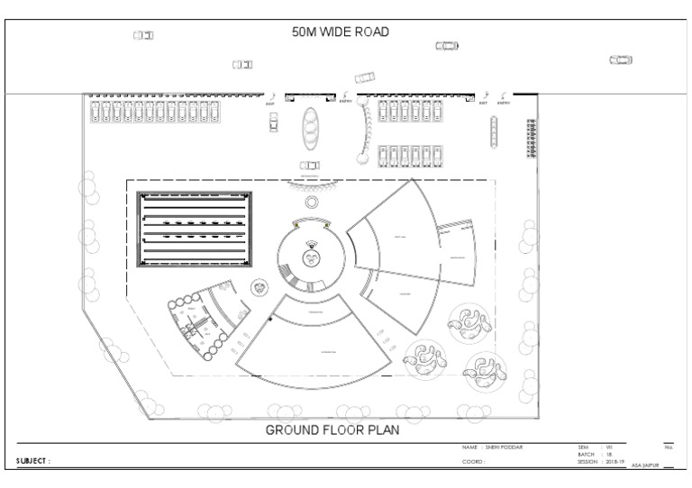 Proposed Ground Floor Plan for Large Community Center with Separate ...