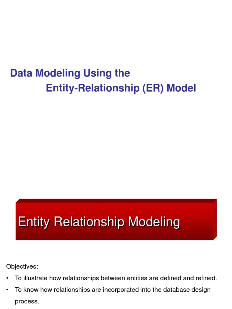 Data Modeling Using The Entity-Relationship (ER) Model | PDF | Conceptual Model | Data Model