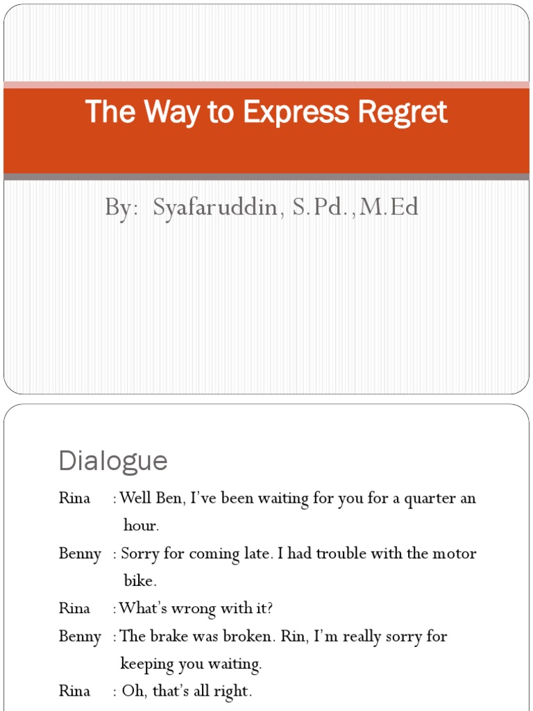 7.the Way To Express Regret | PDF