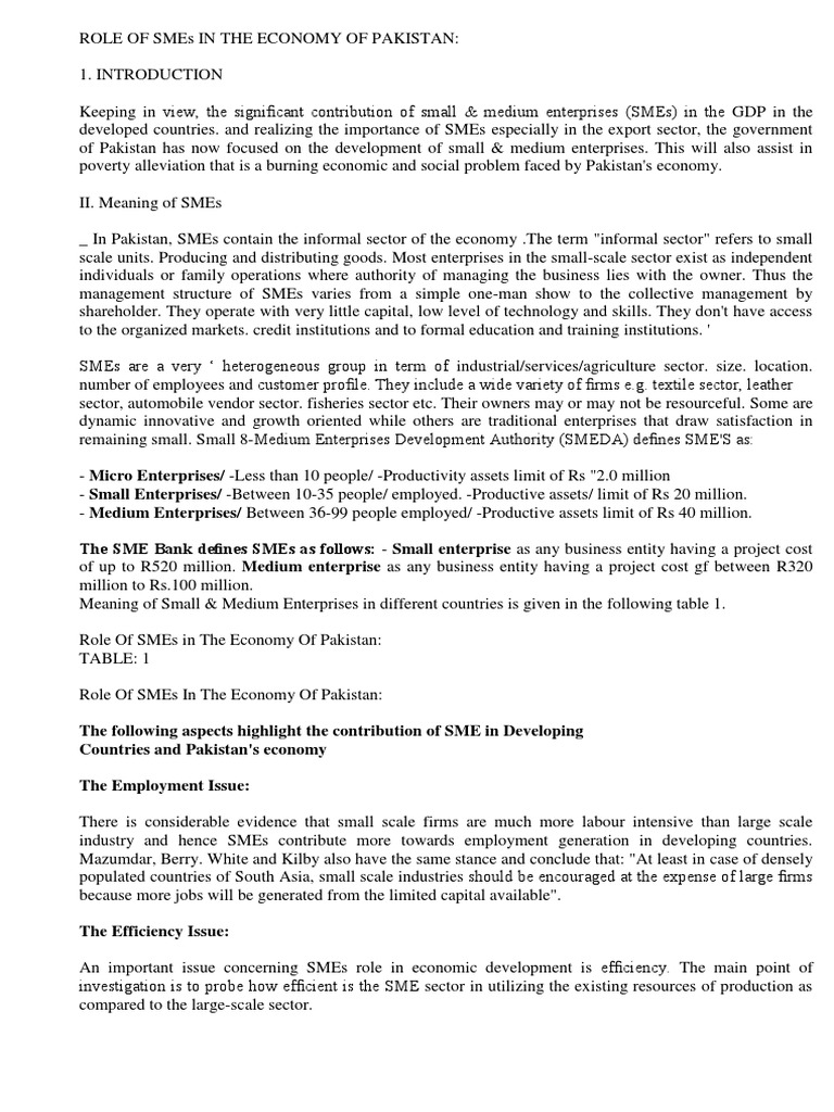 The Role of Sme's | PDF | Small And Medium Sized Enterprises | Gemstone