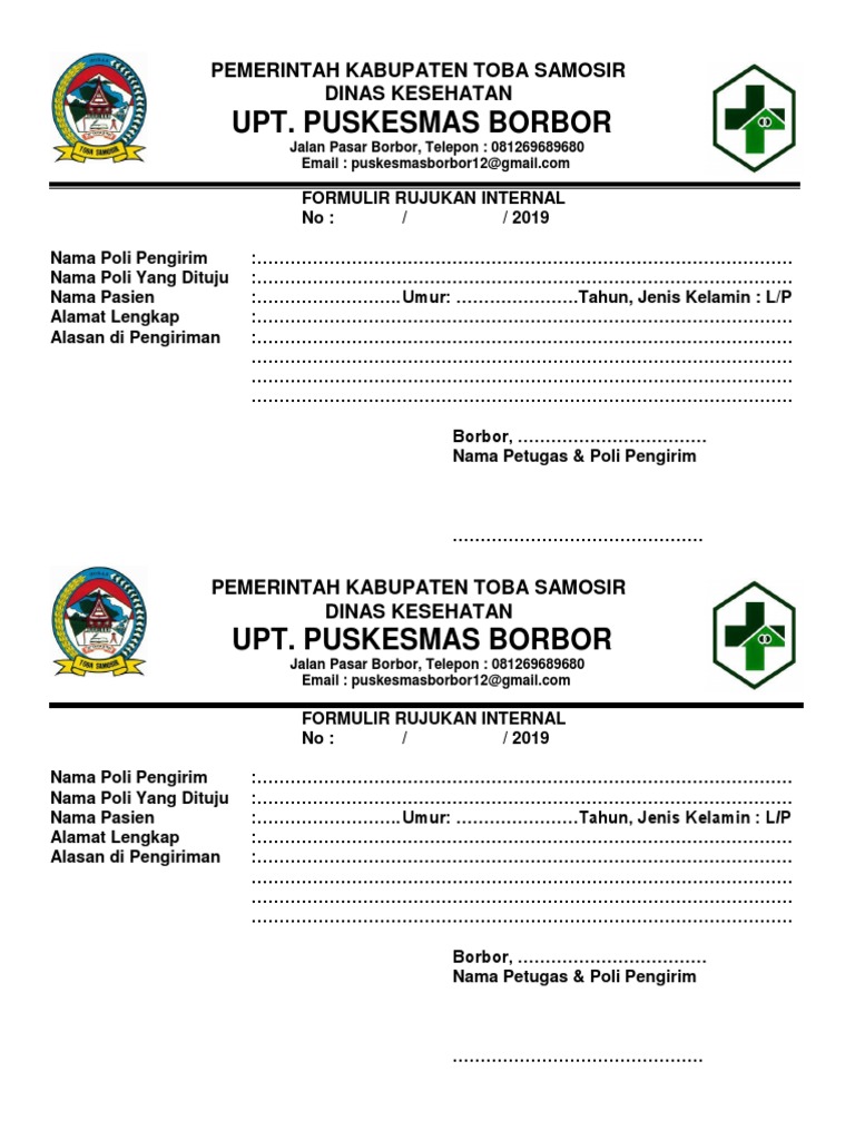 Format Rujukan Internal | PDF