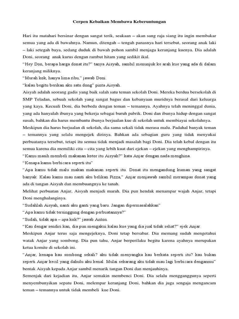 Cerpen Anak SMP | PDF